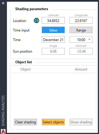 Shading objects & Shading analysis – Help Center | PVcase