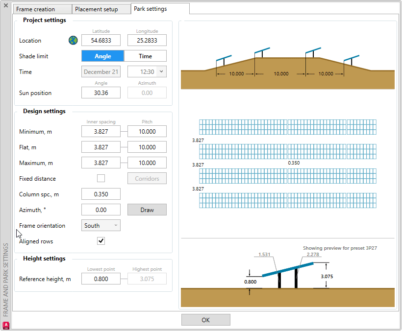 Fixed-tilt - PV layout creation – Help Center | PVcase