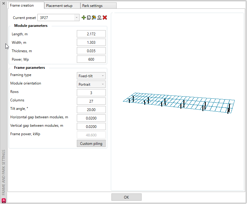 Fixed-tilt - PV layout creation – Help Center | PVcase