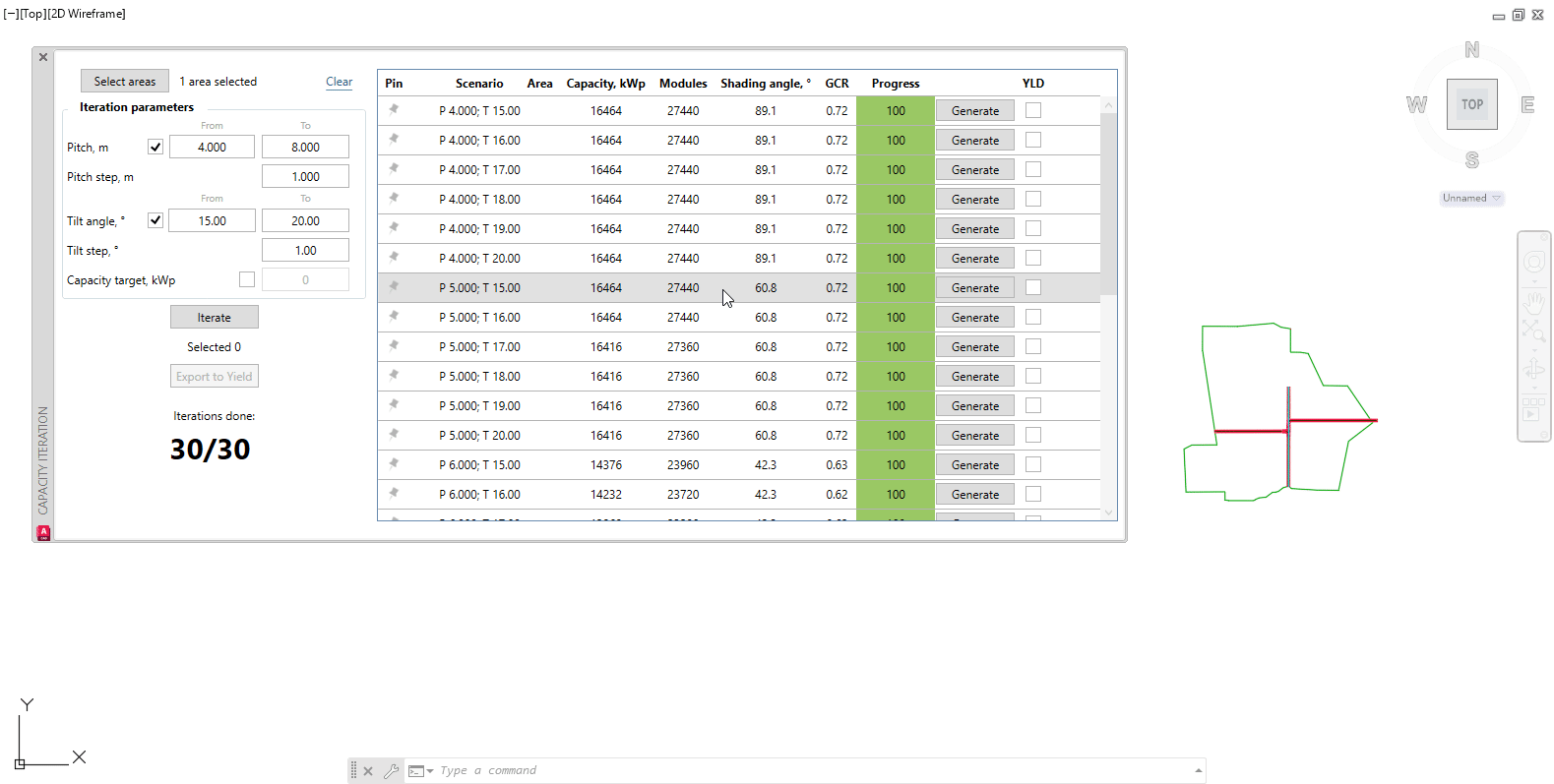 Capacity iteration - Fixed-tilt PV layout – Help Center | PVcase
