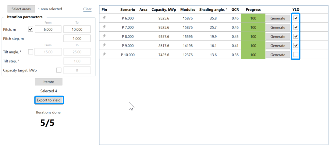 Capacity iteration - Fixed-tilt PV layout – Help Center | PVcase