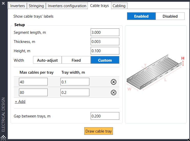 Cable trays – Help Center | PVcase